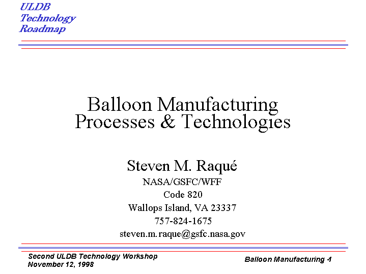 Balloon Manufacturing Processes & Technologies