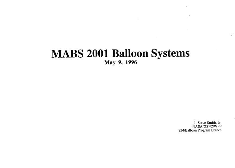 MABS Presentation 9 May 1996 - Smith